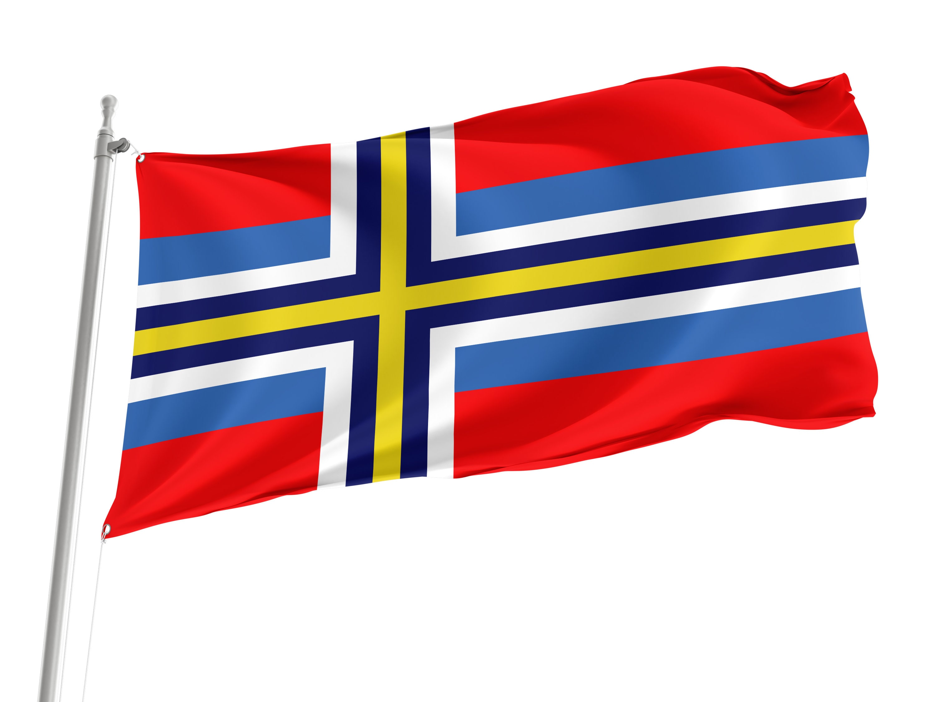 Scandinavia Flag With Brass Grommets, Unique Design Print, Double Sided ...