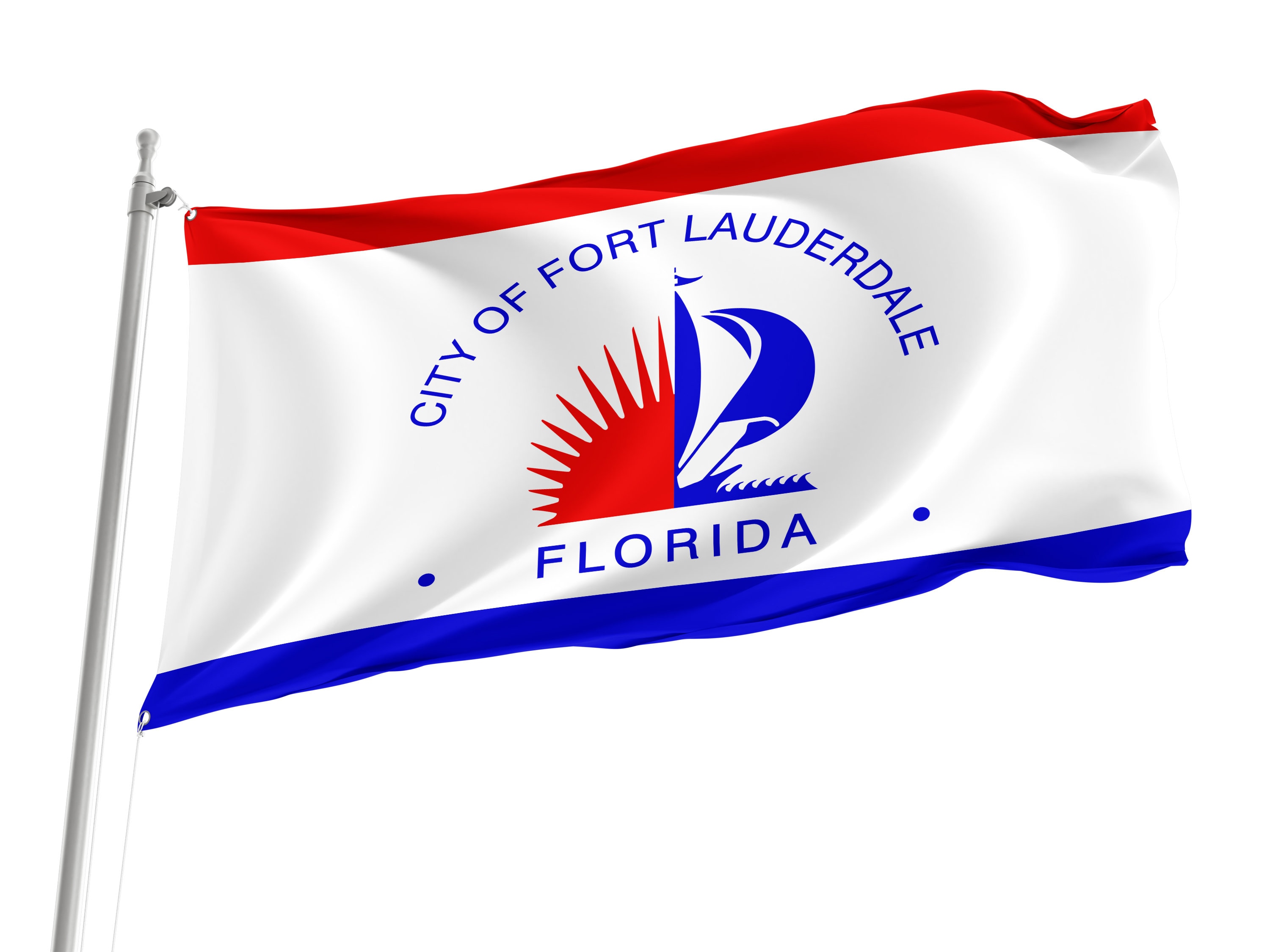 Fort Lauderdale, Florida Flag, Unique Design Print, Double Seams ...