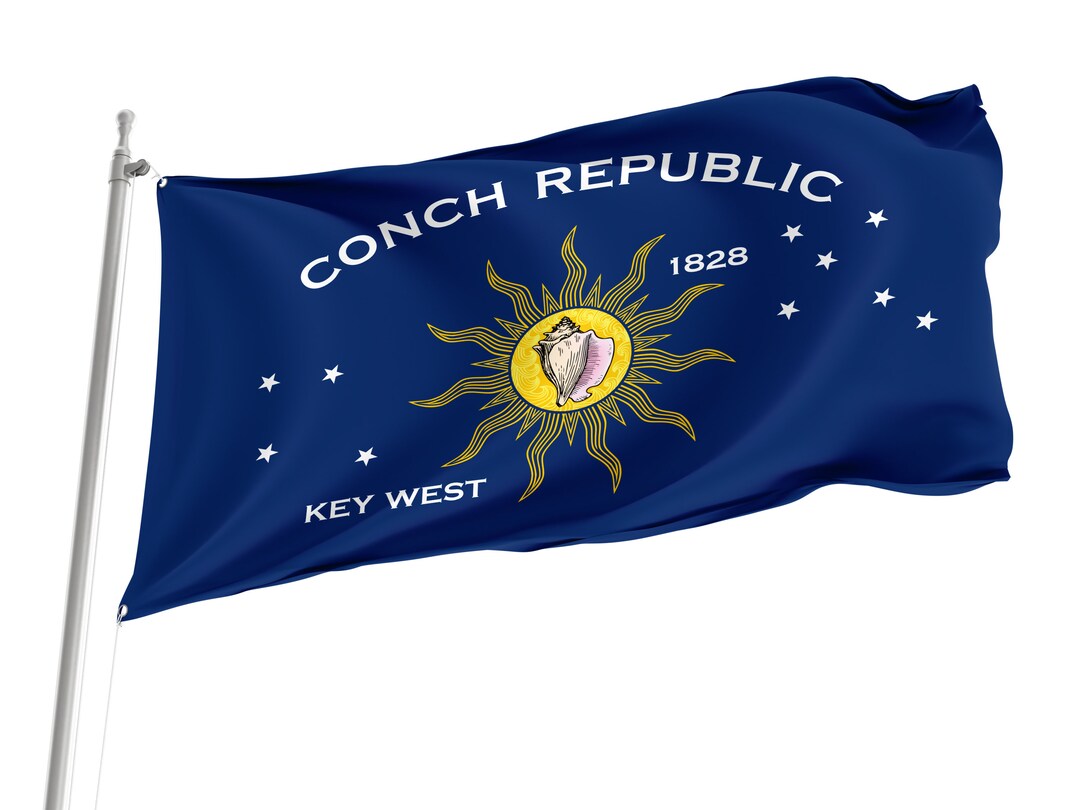 Conch Republic Flag, Key West, Florida With Brass Grommets, Unique ...