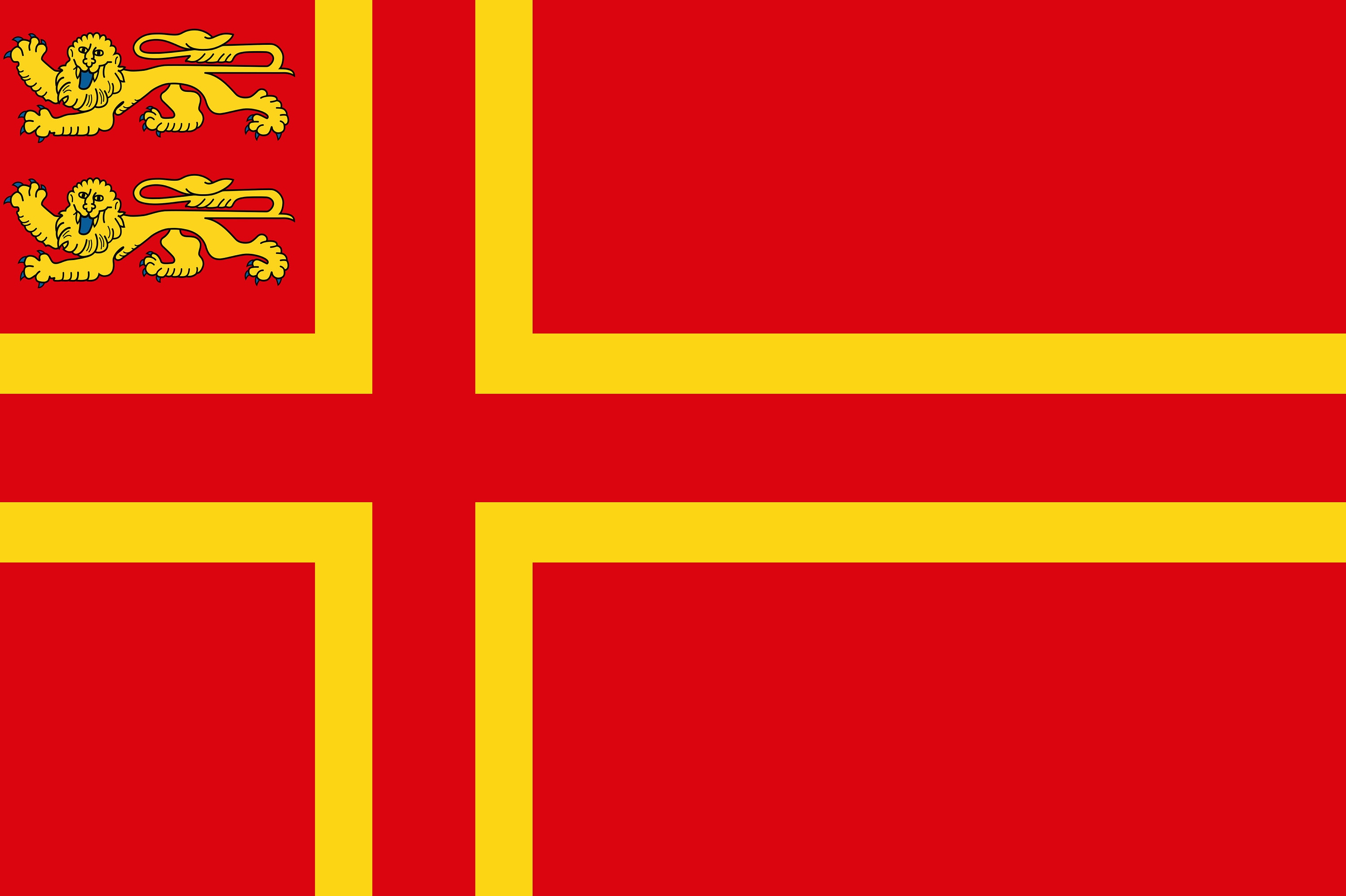 Flag of Normandy With Olaf and Leopards With Brass Grommets, Unique ...