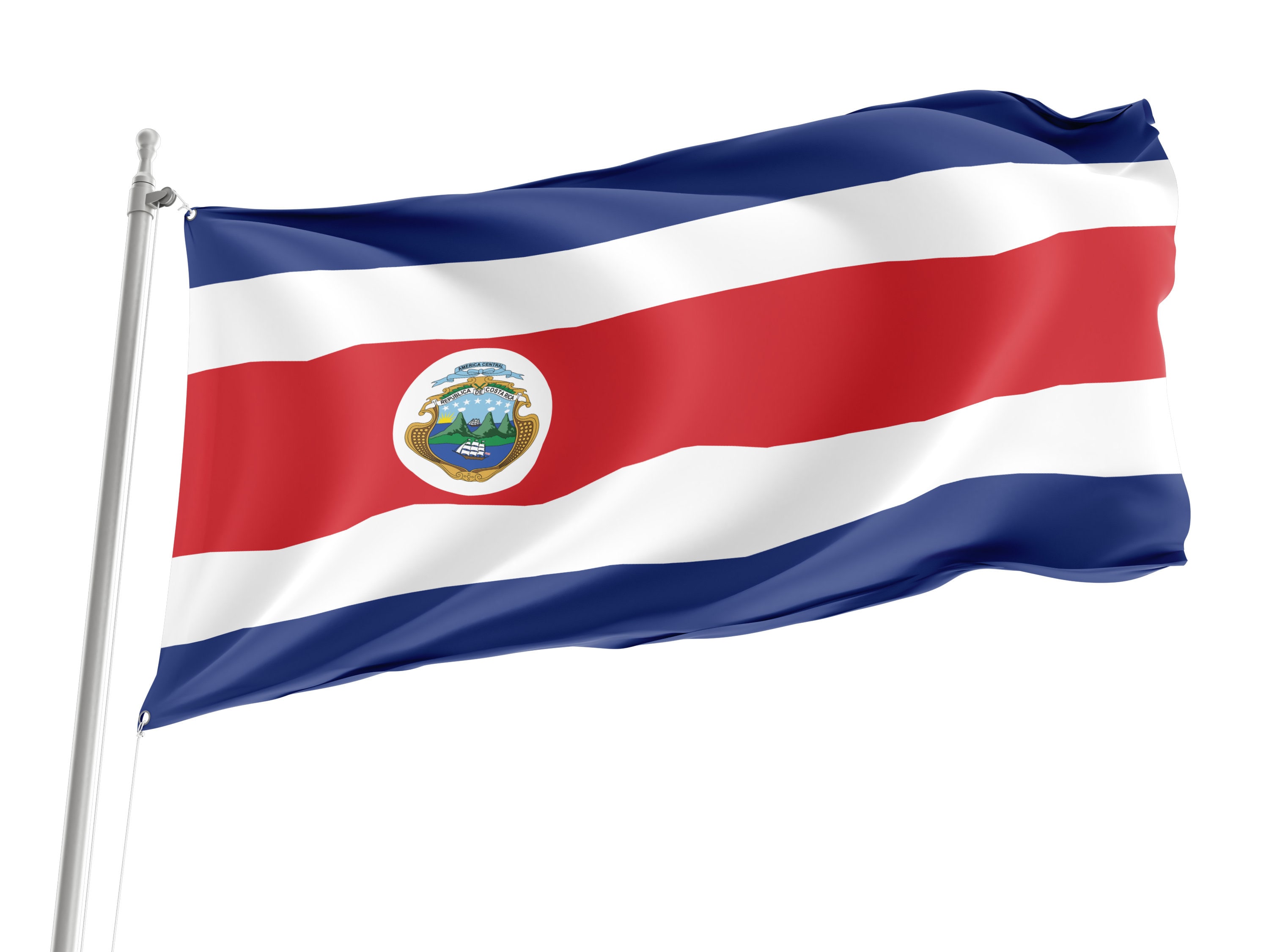 Flag of Costa Rica, Patriotic Flags, Unique Design Print, Flags for ...