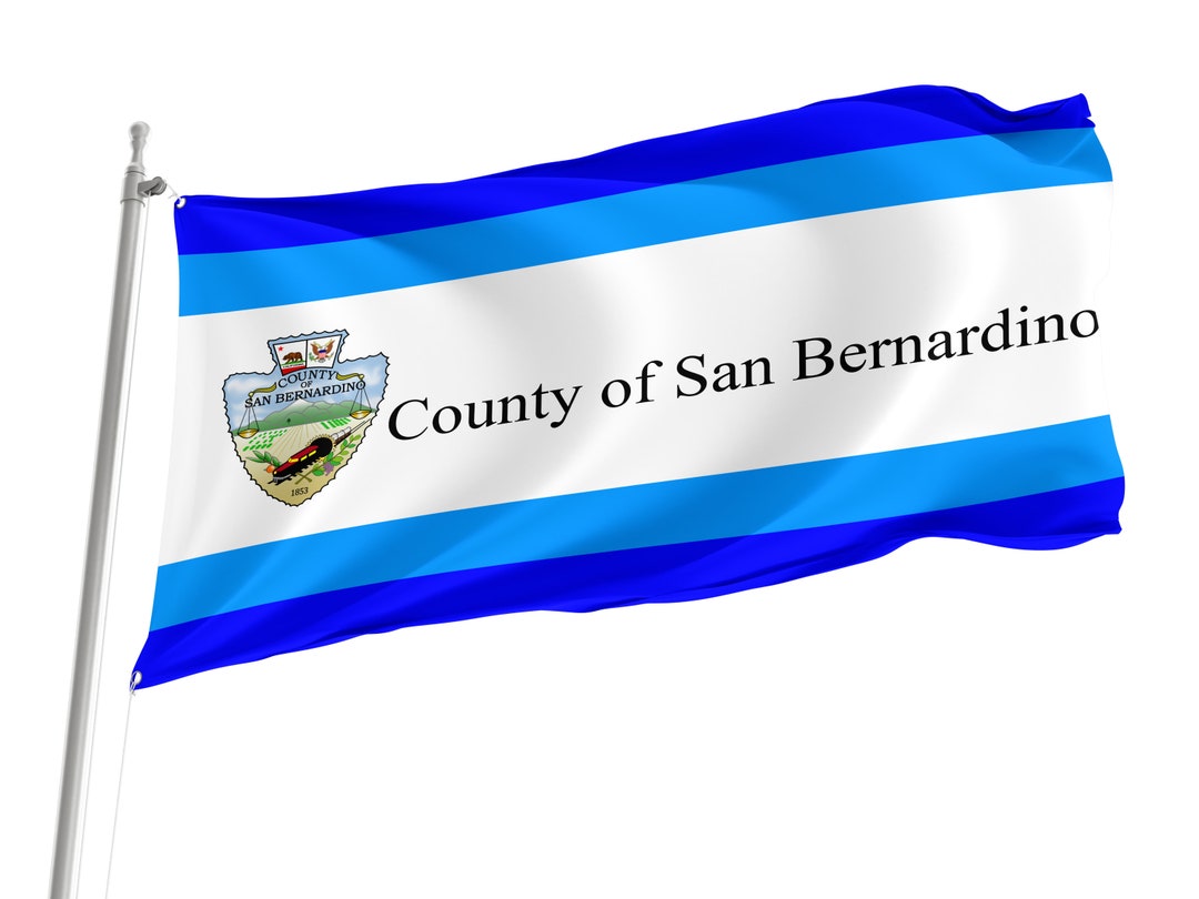 San Bernardino County, California Flag, Unique Design Print, Double ...