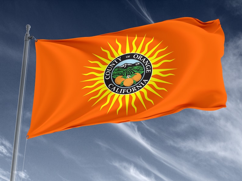 Orange County, California Flag, Unique Design Print, Double Seams ...