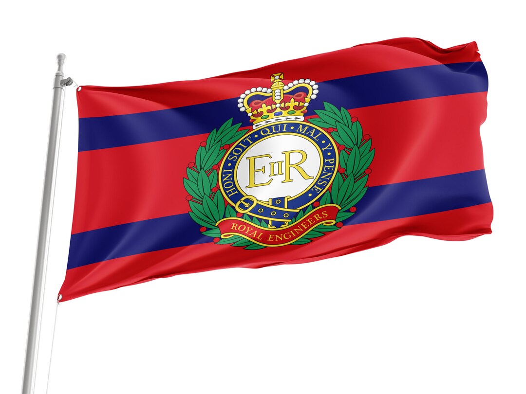 Flag of Royal Engineers Corps, Unique Design Print, Flags for Indoor ...