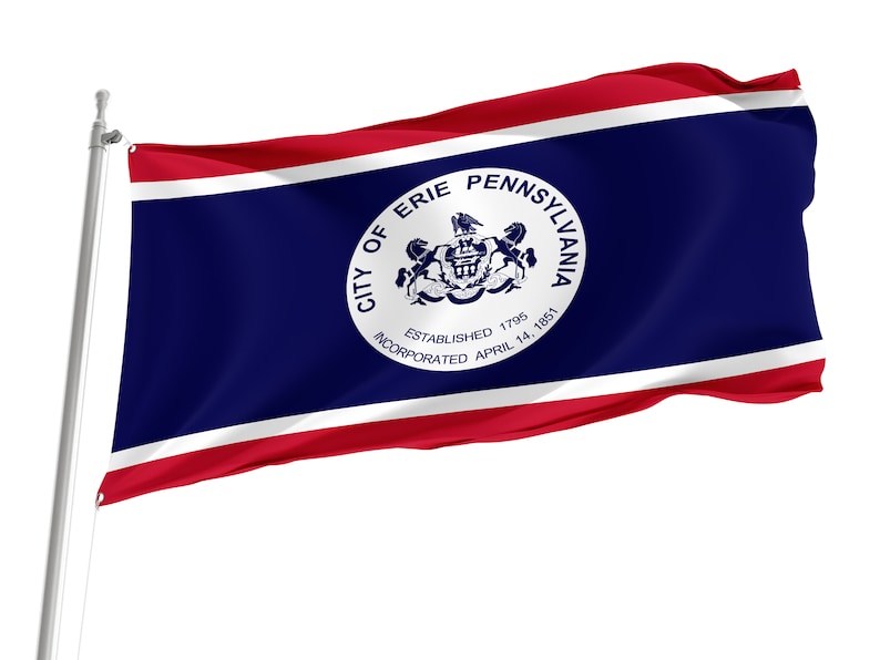 Erie, Pennsylvania Flag: Unique Design, Bright Colors (3x5ft) - Etsy