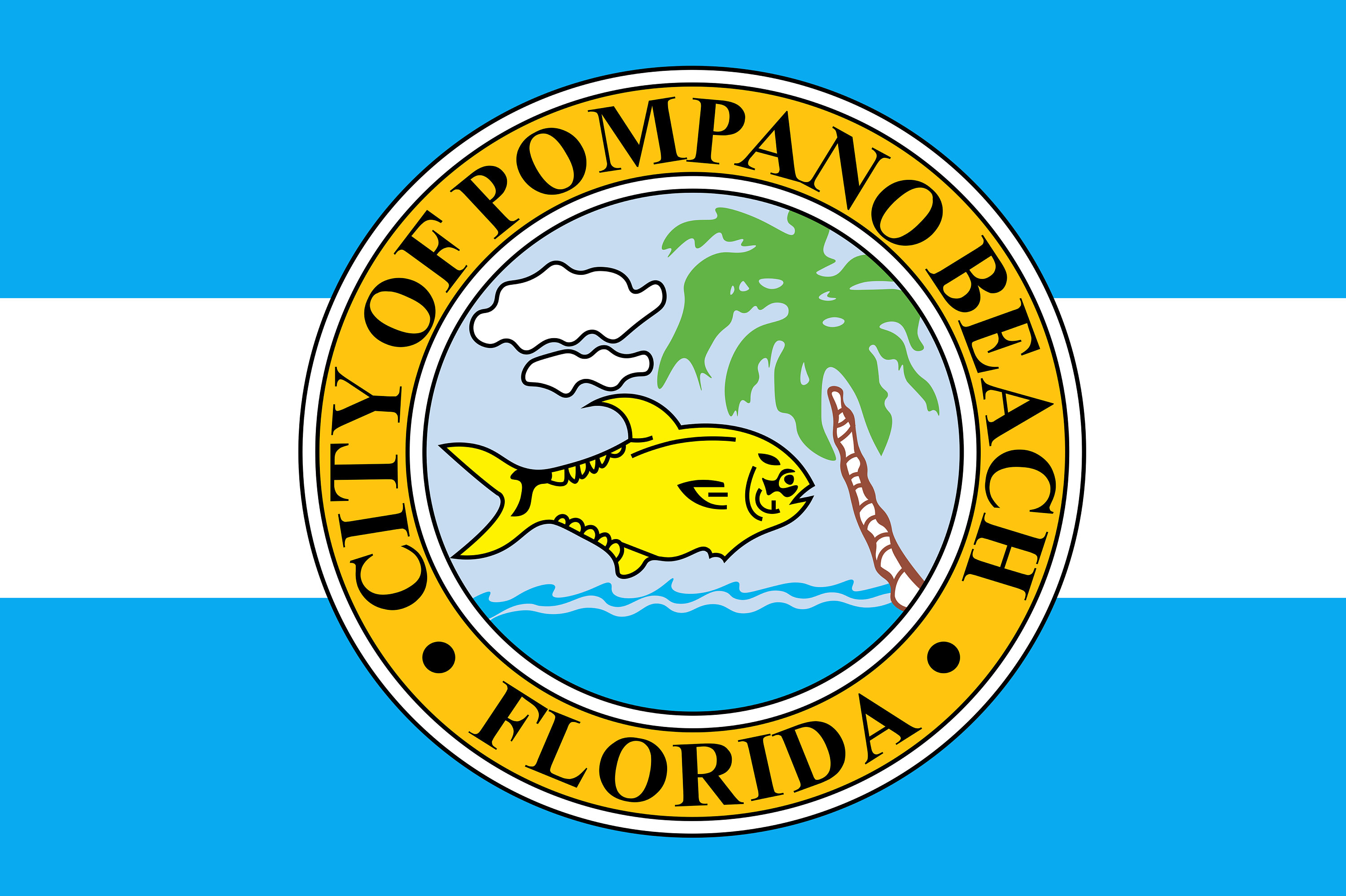 Pompano Beach Florida Flag: Unique Design, 3x5 Ft, Weather Resistant - Etsy