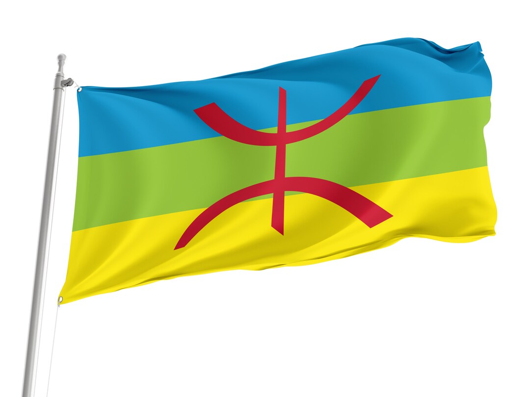 Flag of Berber With Brass Grommets, France, Unique Design Print, Double ...