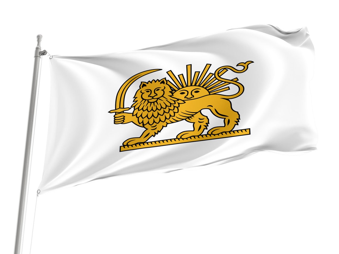 Flag of Iran Under Mohammad Shah Qajar, Unique Design Print, Flags for ...