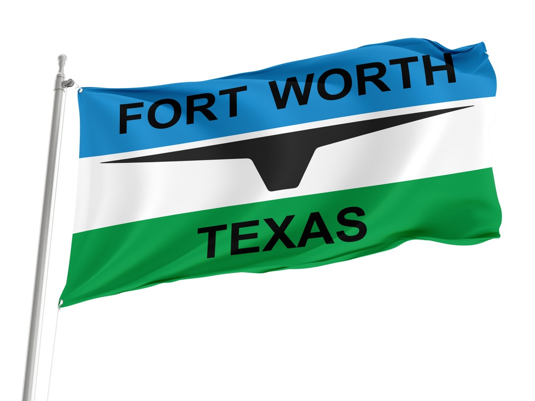 Fort Worth, Texas 1968-2004 Flag, Unique Design Print, Double Seams ...