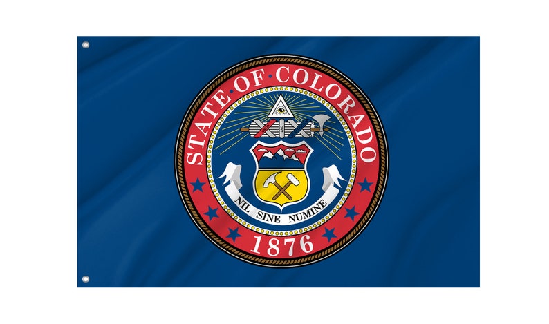 Colorado 1876-1907 Flag: Unique Design, Bright Colors (3x5ft) - Etsy