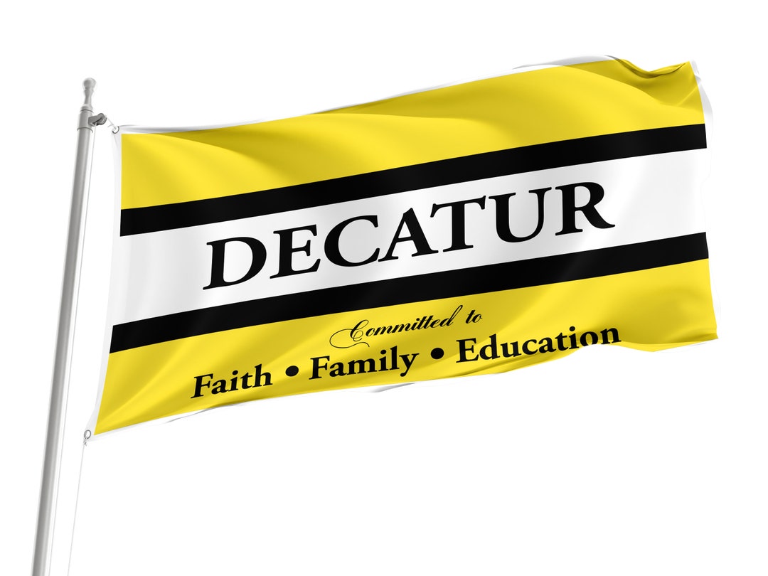 Decatur, Mississippi Flag, Unique Design Print, Double Seams, Bright ...