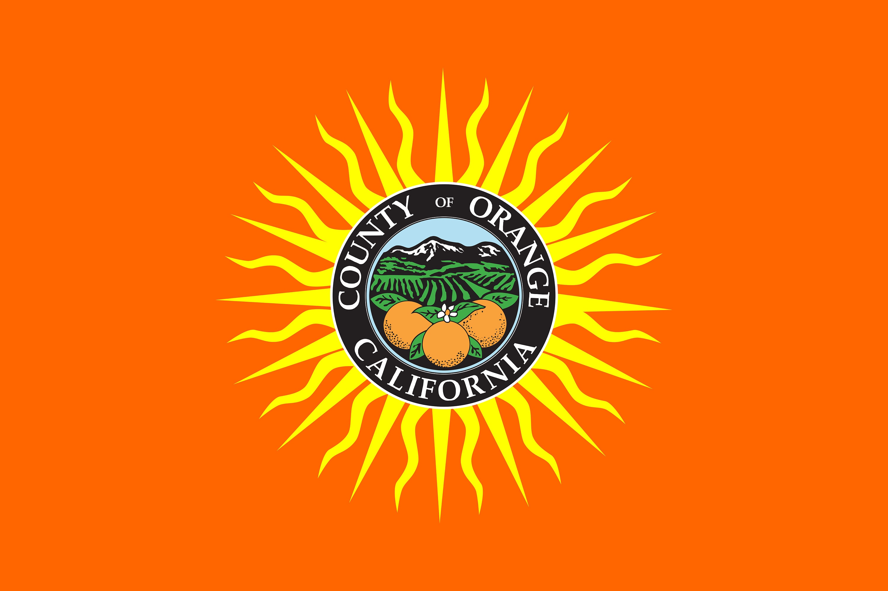 Orange County, California Flag, Unique Design Print, Double Seams ...