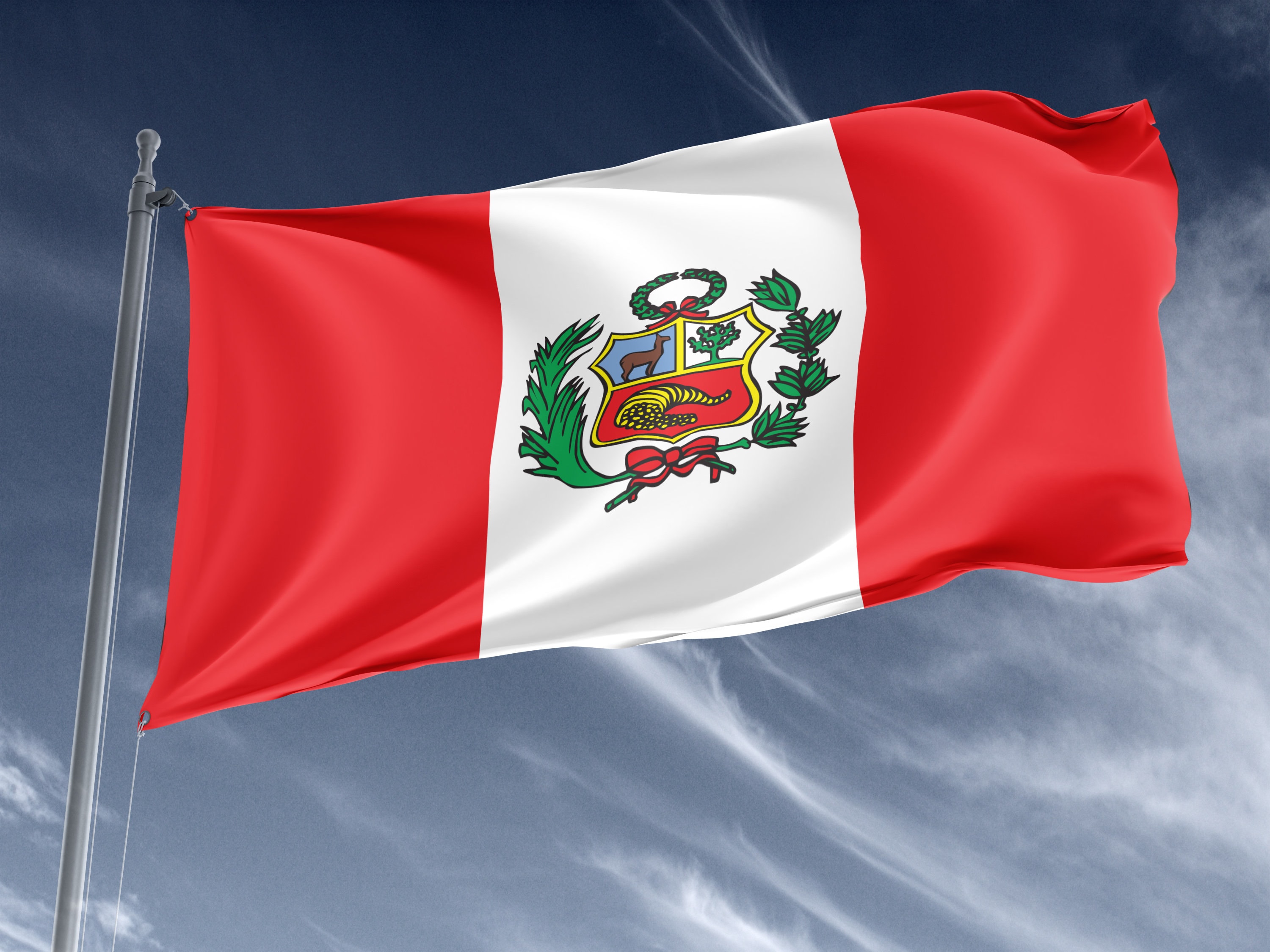 Flag of Peru, Patriotic Flags, Unique Design Print, Flags for Indoor ...