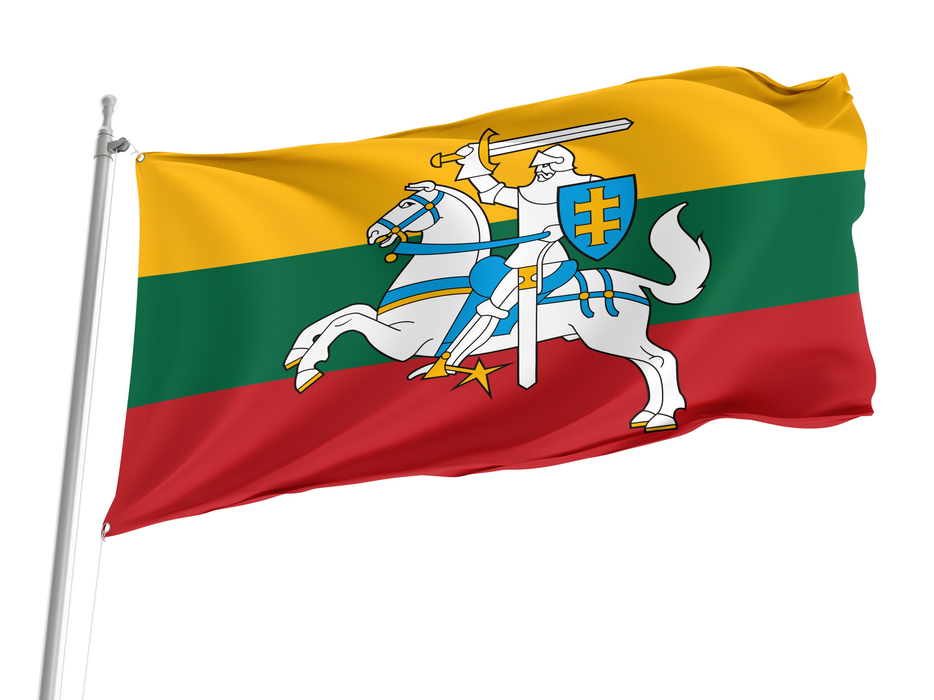 Lithuania State Flag With Brass Grommets, Unique Design Print, Double ...
