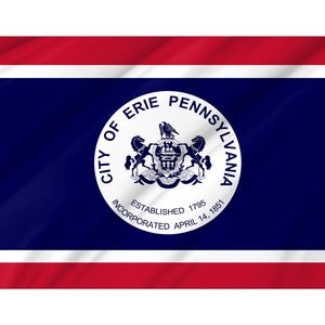 Erie, Pennsylvania Flag: Unique Design, Bright Colors (3x5ft) - Etsy