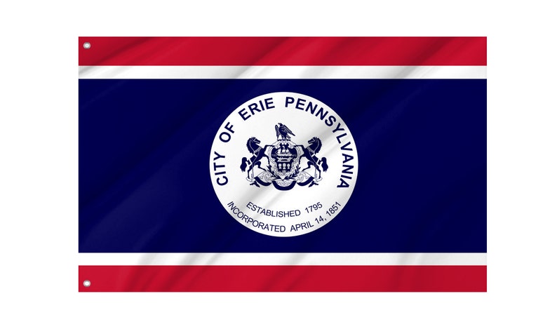 Erie, Pennsylvania Flag: Unique Design, Bright Colors (3x5ft) - Etsy