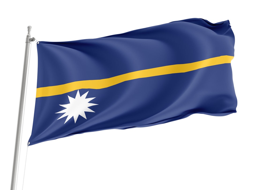 Flag of Nauru, Patriotic Flags, Unique Design Print, Flags for Indoor & Outdoor Use, Size - 3x5 ...
