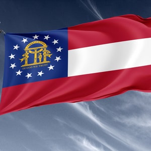 Georgia State Flag, Patriotic Flags, Unique Design Print, USA States ...