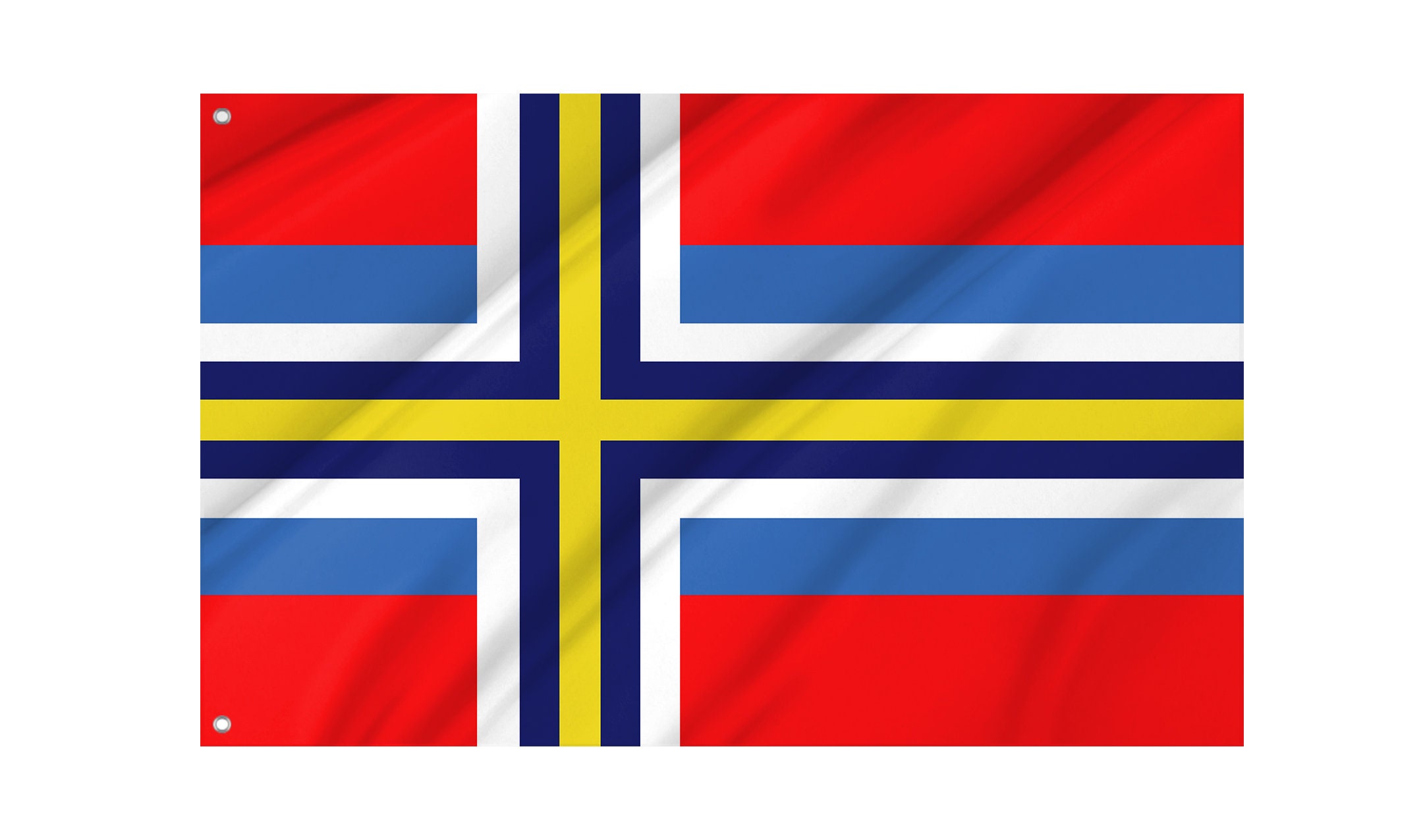 Scandinavia Flag With Brass Grommets, Unique Design Print, Double Sided ...