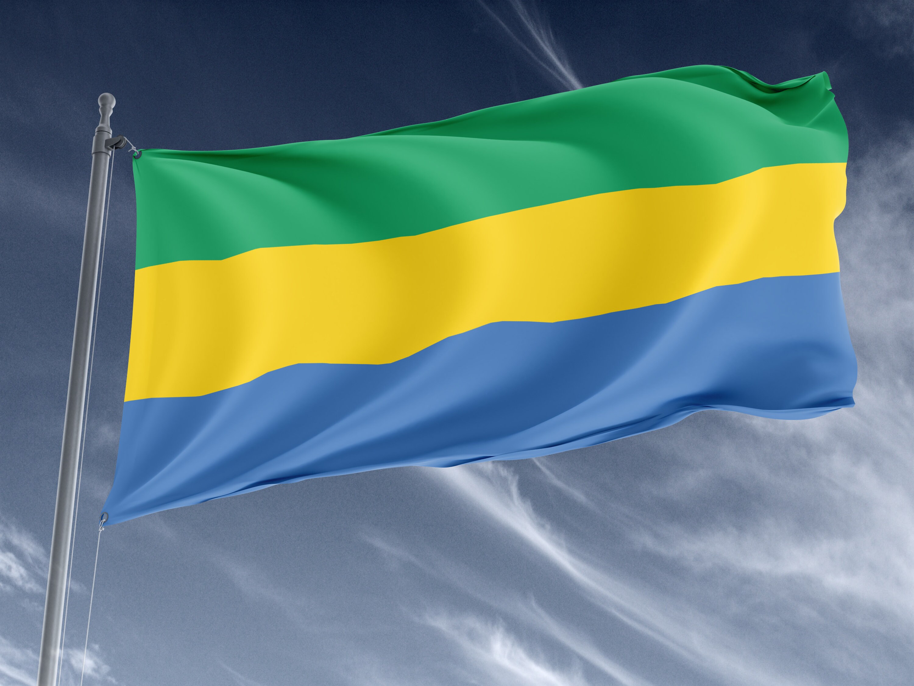 Flag of Gabon, Patriotic Flags, Unique Design Print, Flags for Indoor ...