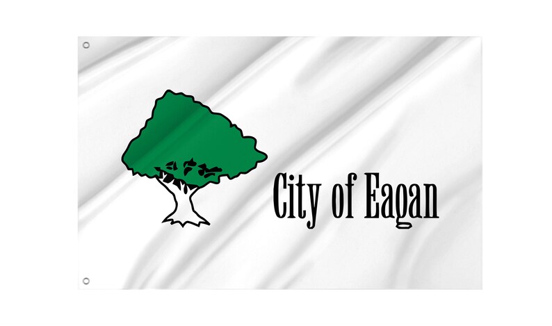 Eagan, Minnesota Flag, Unique Design Print, Double Seams, Bright ...