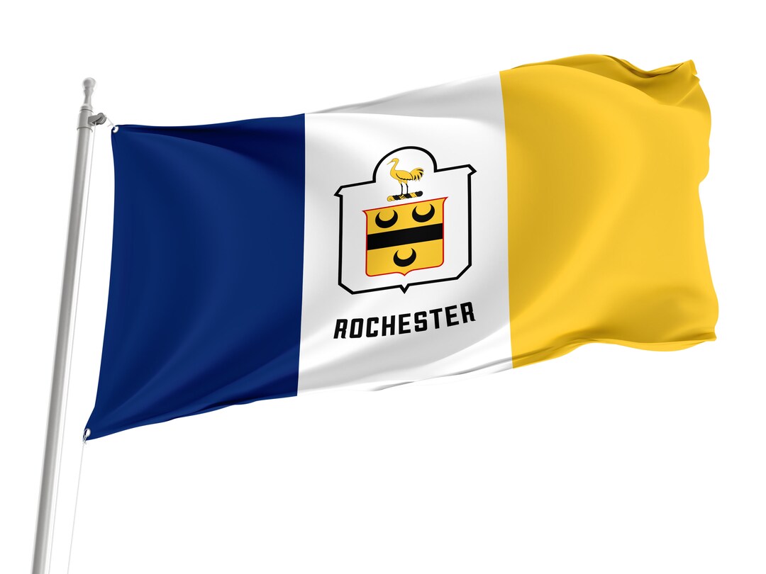 Rochester, New York Flag, Unique Design Print, Double Seams, Bright ...