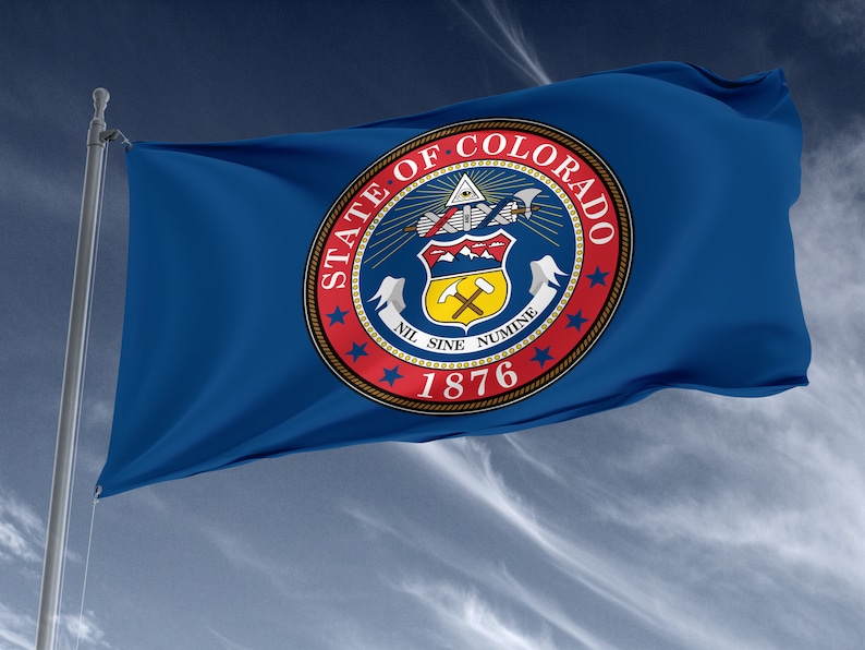 Colorado 1876-1907 Flag: Unique Design, Bright Colors (3x5ft) - Etsy