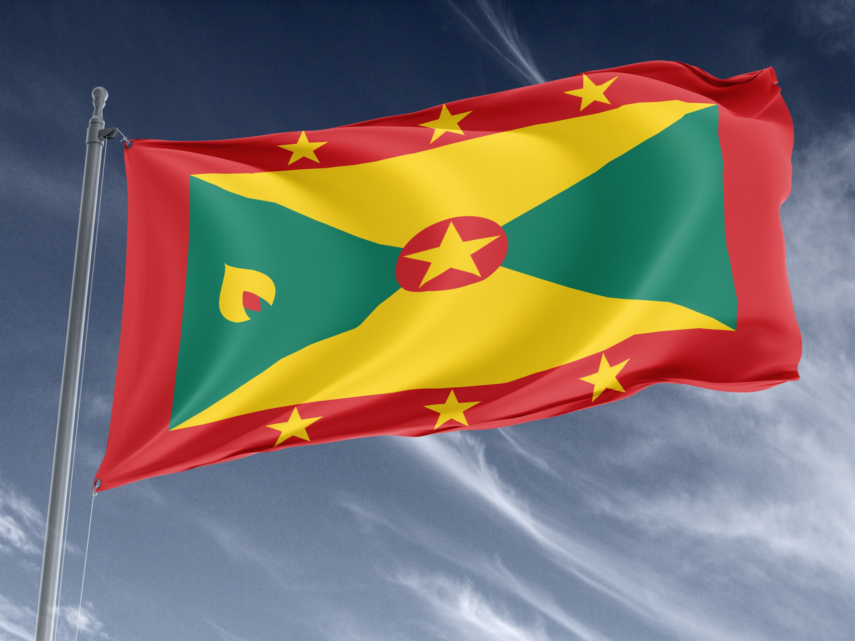 Flag of Grenada, Patriotic Flags, Unique Design Print, Flags for Indoor & Outdoor Use, Size 3x5 ...