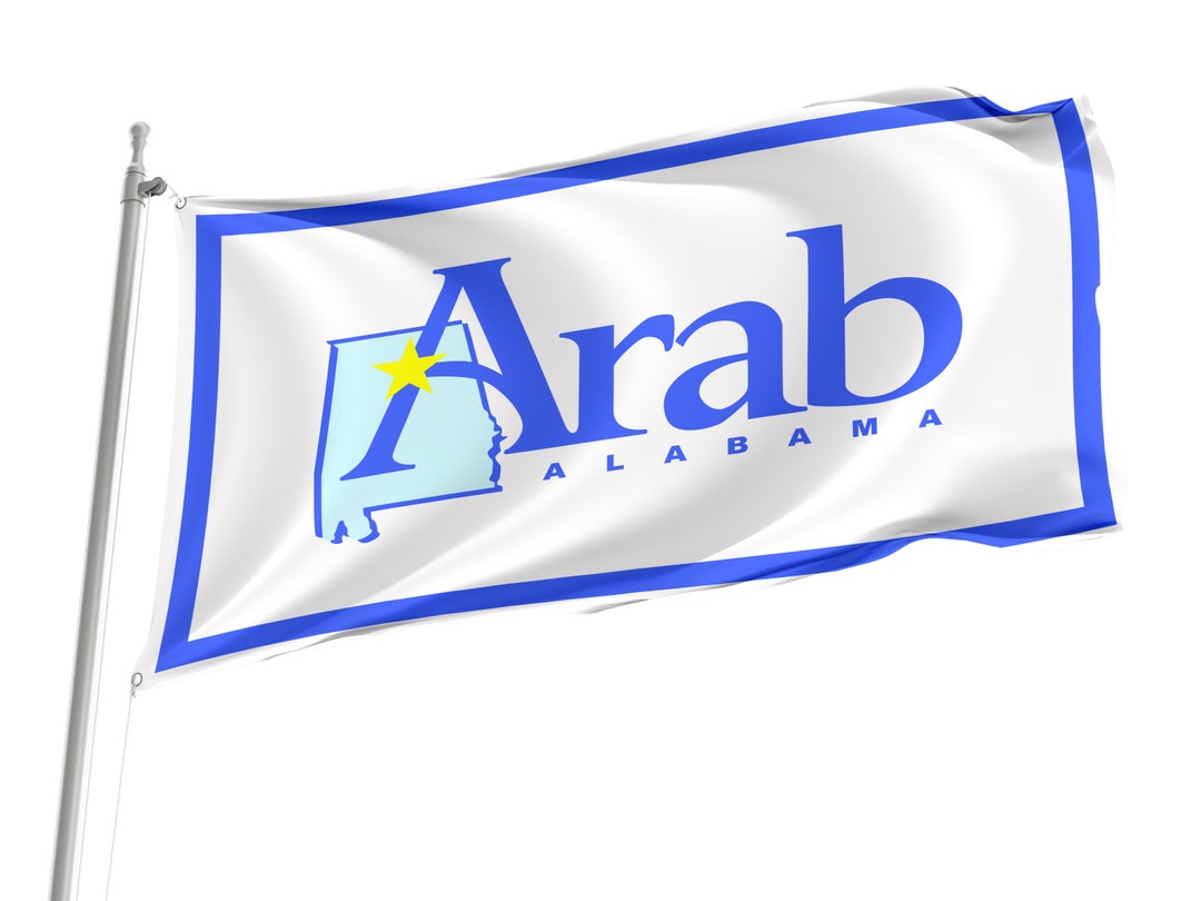 Arab, Alabama Flag, Unique Design Print, Double Seams, Bright Colours ...