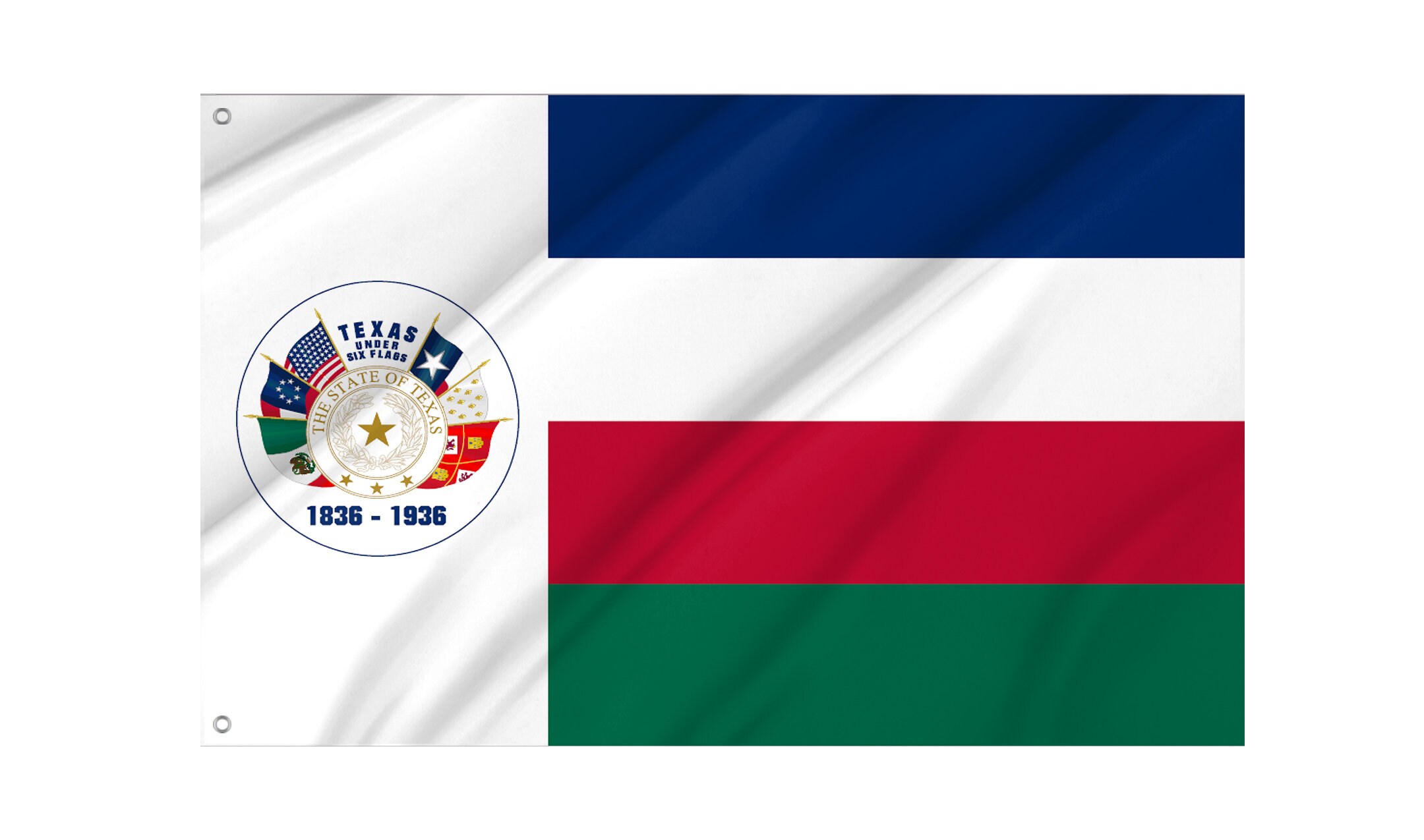 Centennial Flag of Texas, Unique Design Print, Double Seams, Bright ...