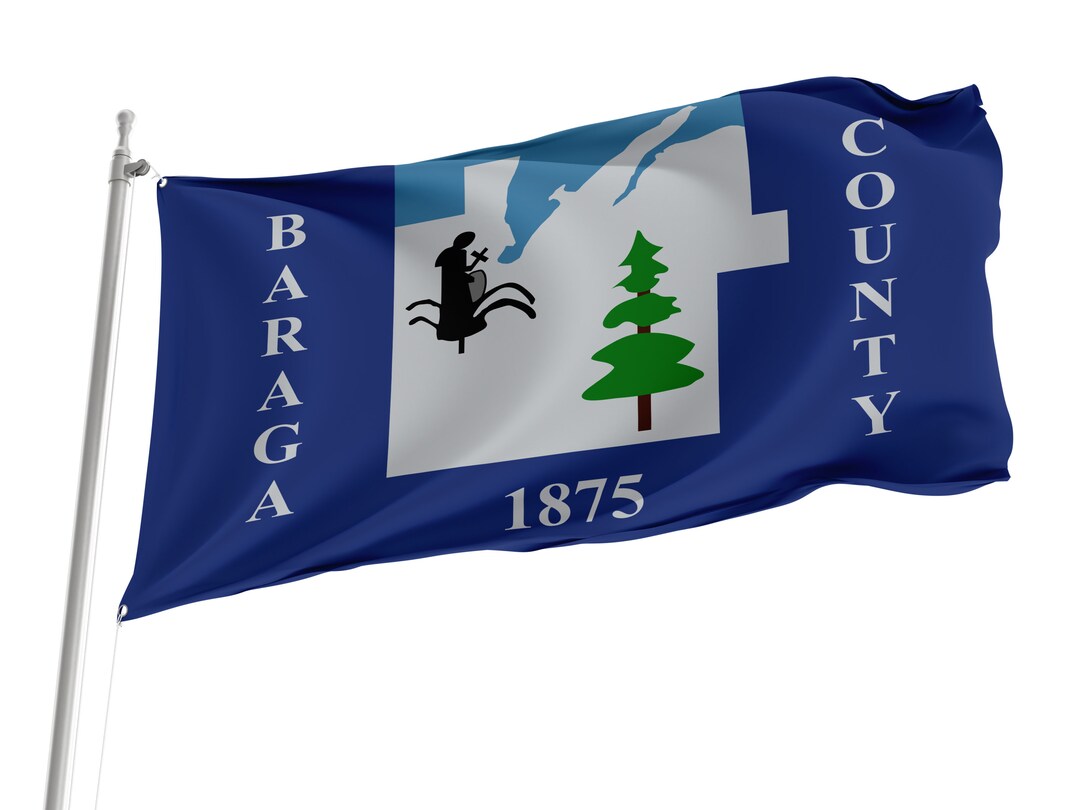 Baraga County Michigan Flag: Unique Design, Bright Colors (3x5 Ft) - Etsy