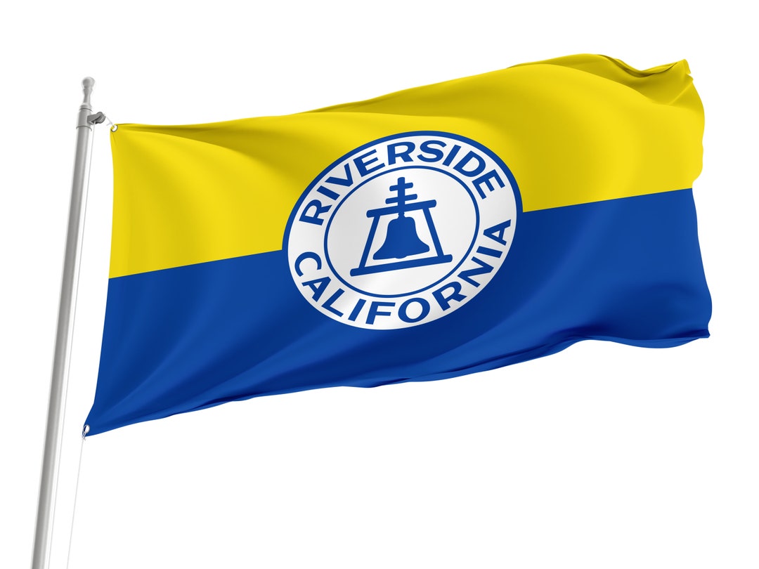 Riverside, California Flag, Unique Design Print, Double Seams, Bright ...