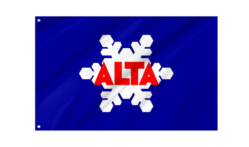 Alta, Utah Flag, Unique Design Print, Double Seams, Bright Colours ...