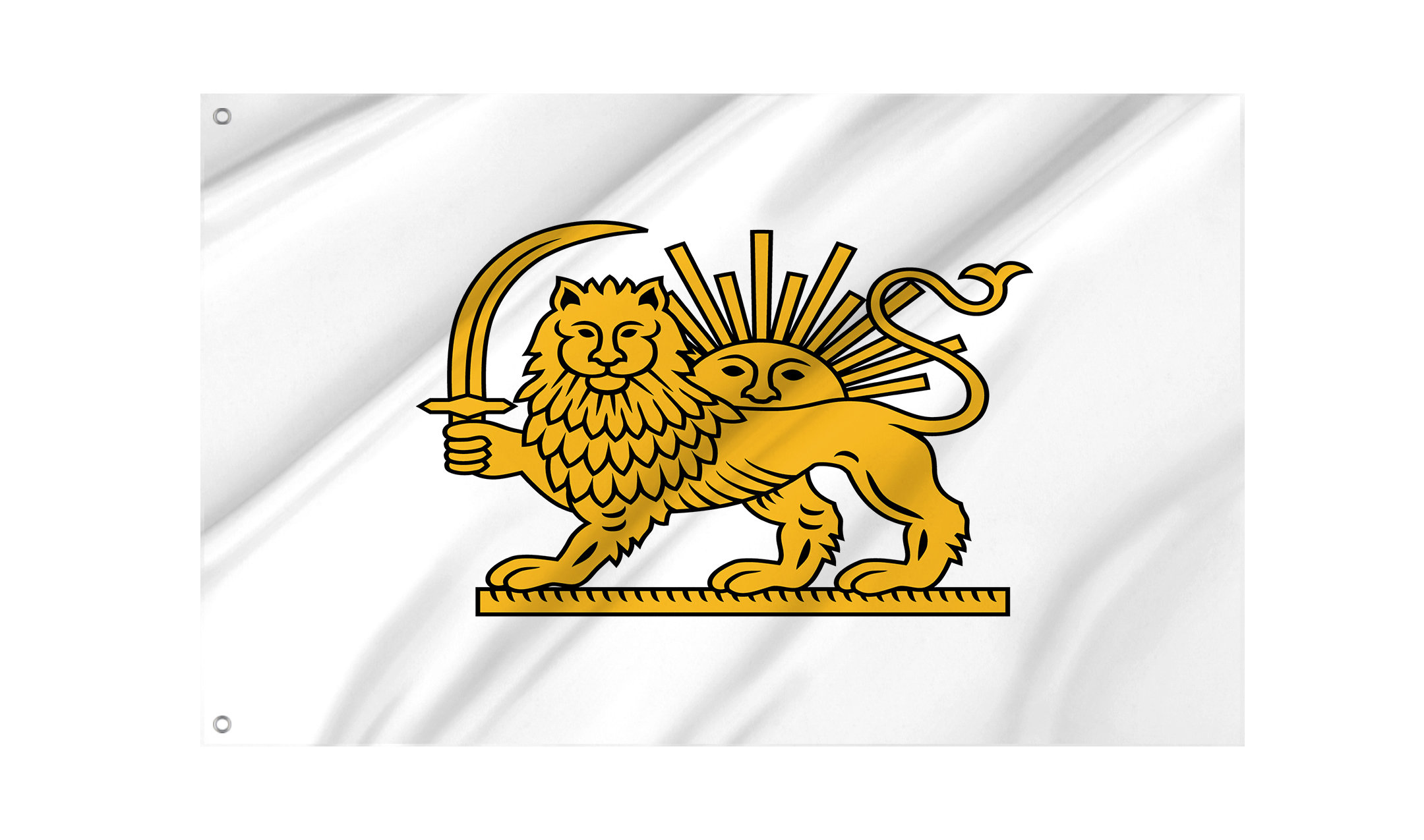 Flag of Iran Under Mohammad Shah Qajar, Unique Design Print, Flags for ...