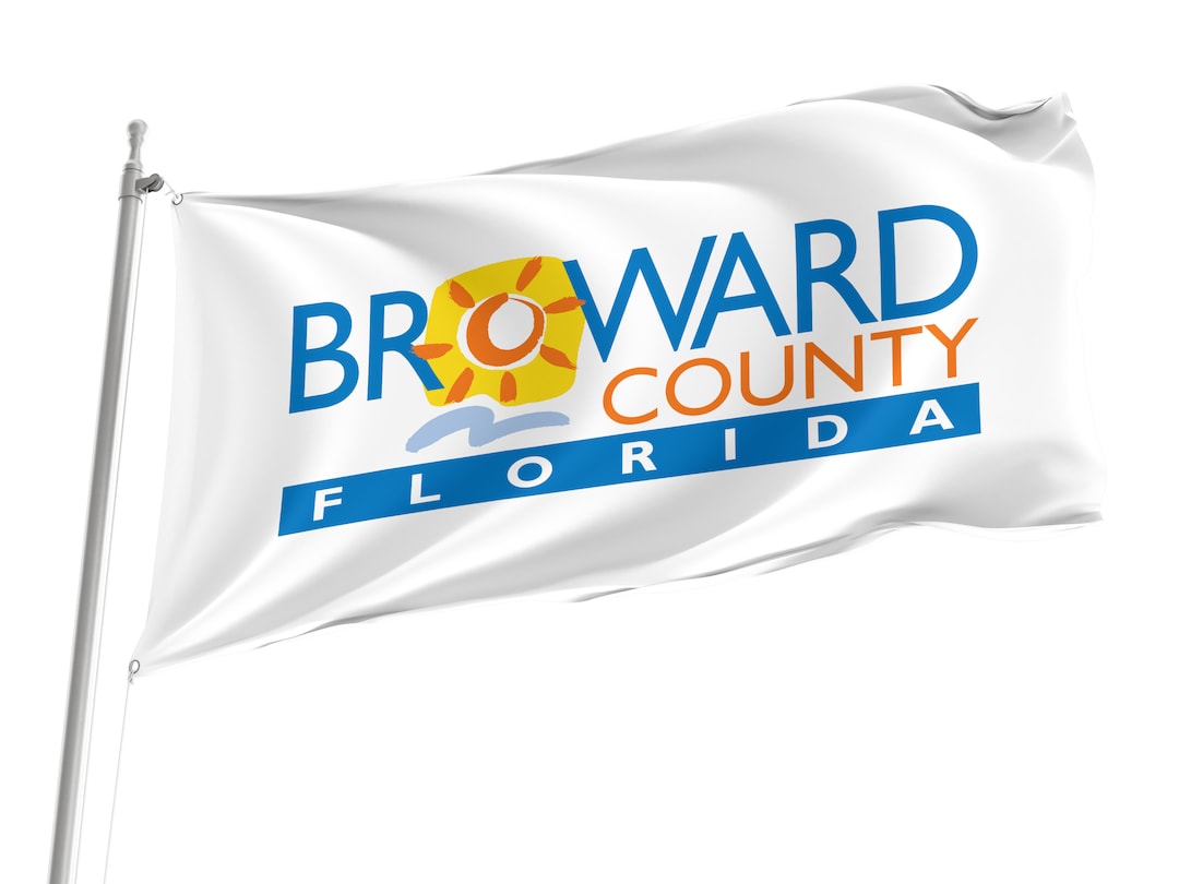 Broward County, Florida Flag, Unique Design Print, Double Seams, Bright ...