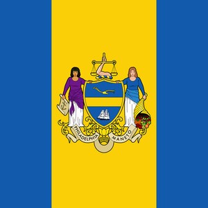 Philadelphia, Pennsylvania Flag, Unique Design Print, Double Seams ...