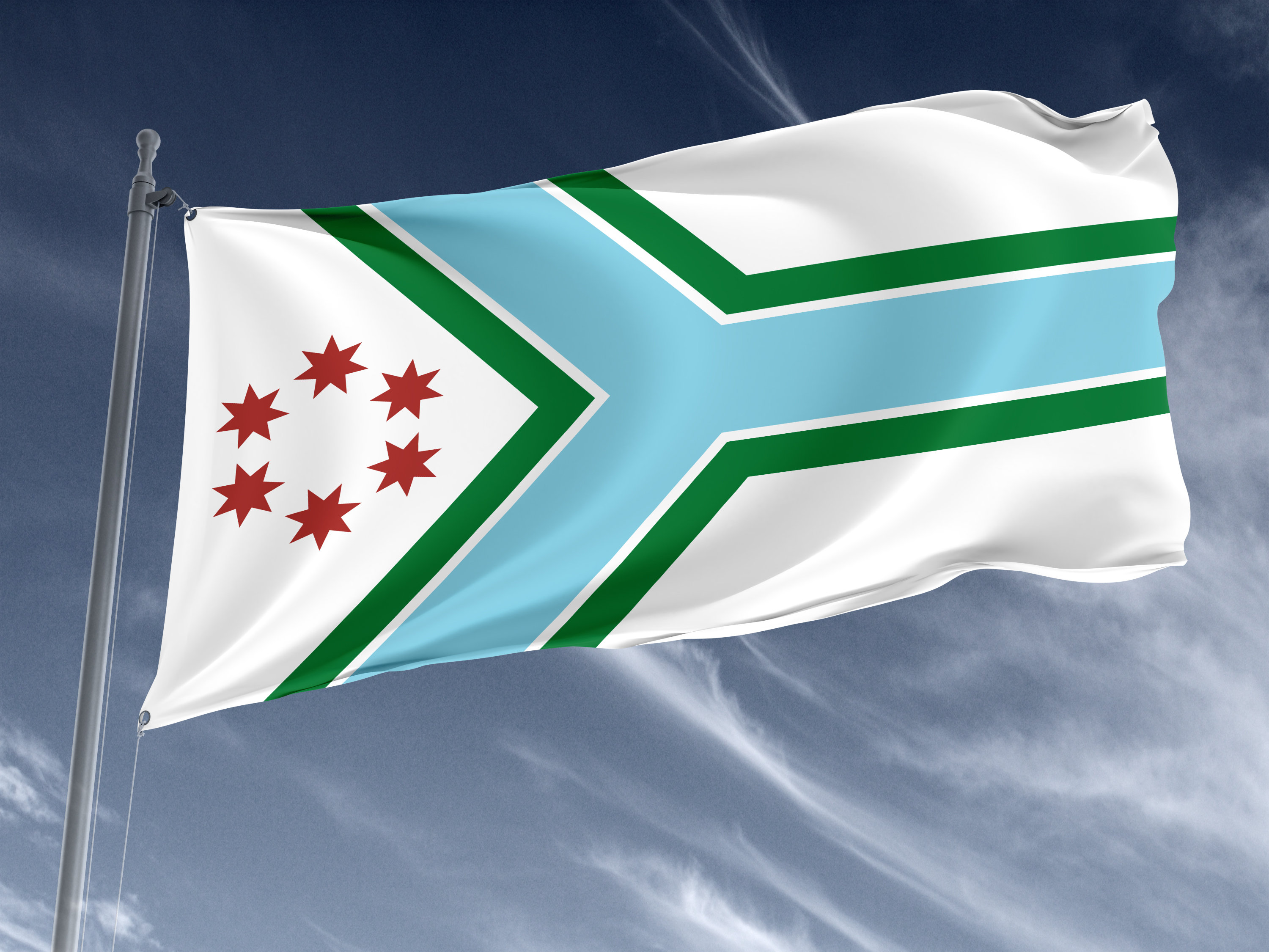 Cook County Flag, Unique Design Print, Double Seams, Bright Colours ...