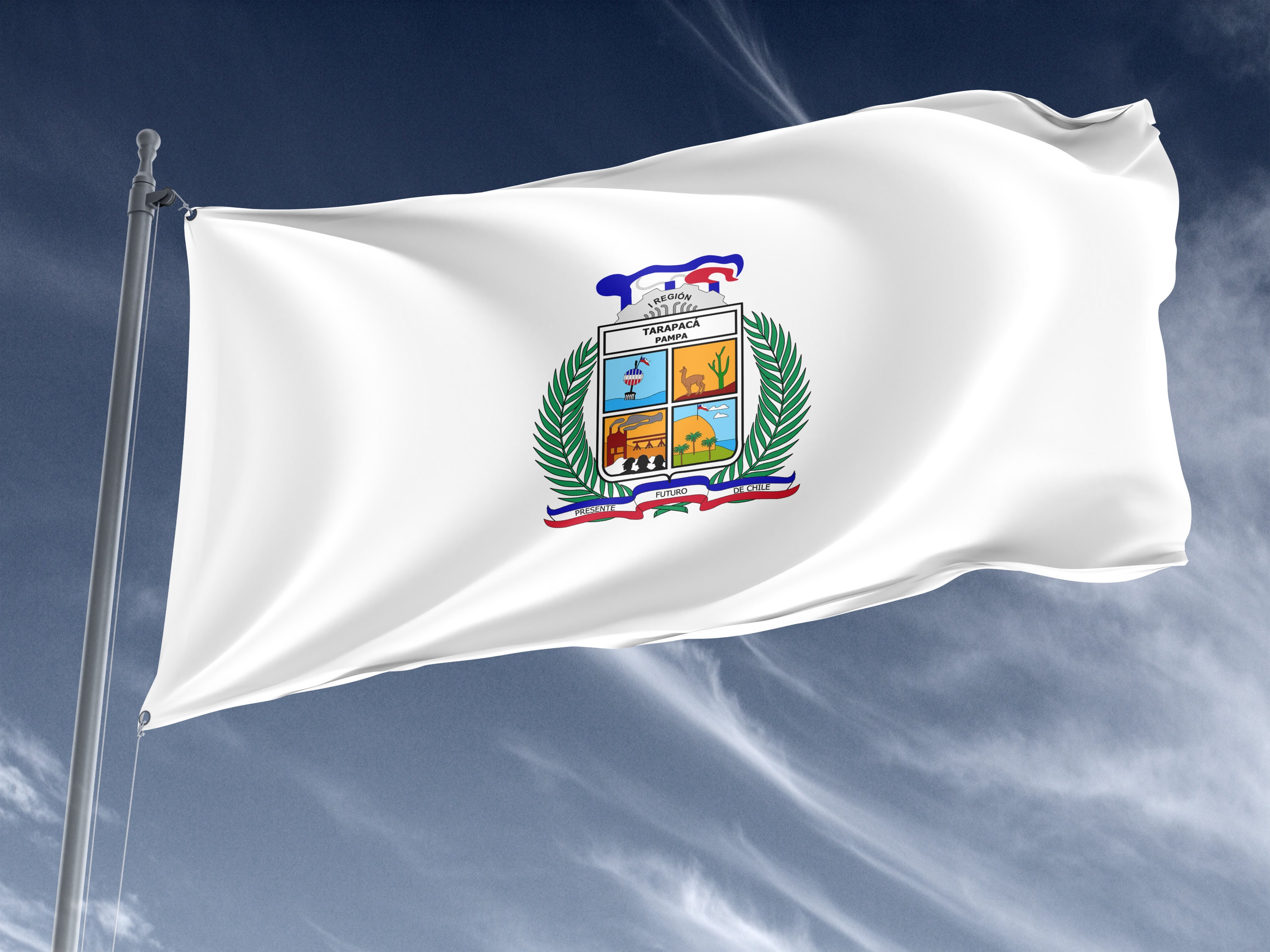 Bandera de la Región de Tarapacá, Chile, impresión de diseño único ...