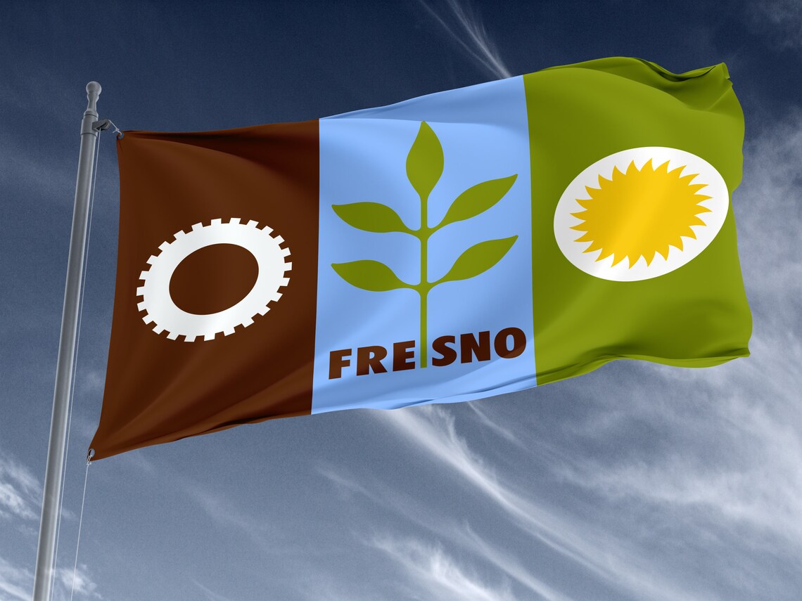 Fresno California Flag: Unique Design, Bright Colors (3x5 Ft) - Etsy