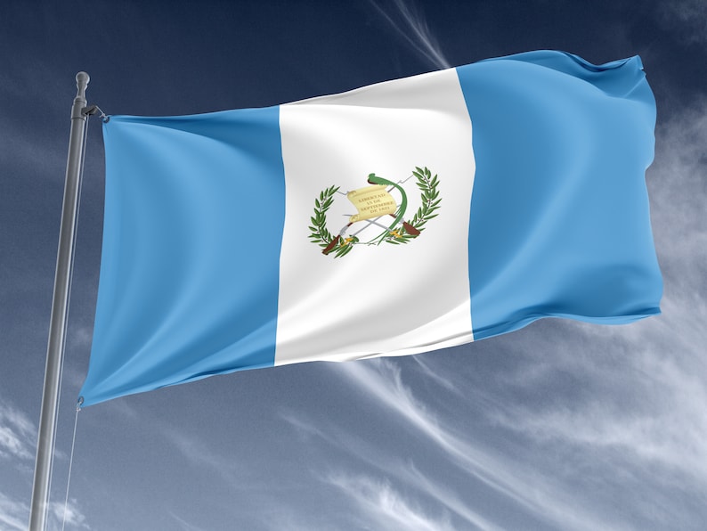 Flag of Guatemala, Patriotic Flags, Unique Design Print, Flags for ...