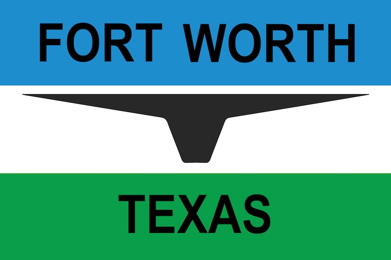 Fort Worth, Texas 1968-2004 Flag, Unique Design Print, Double Seams ...
