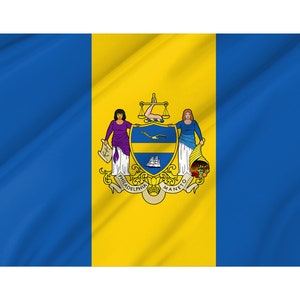 Philadelphia Pennsylvania Flag: Bright Colors, Reinforced Fabric (3x5 ...