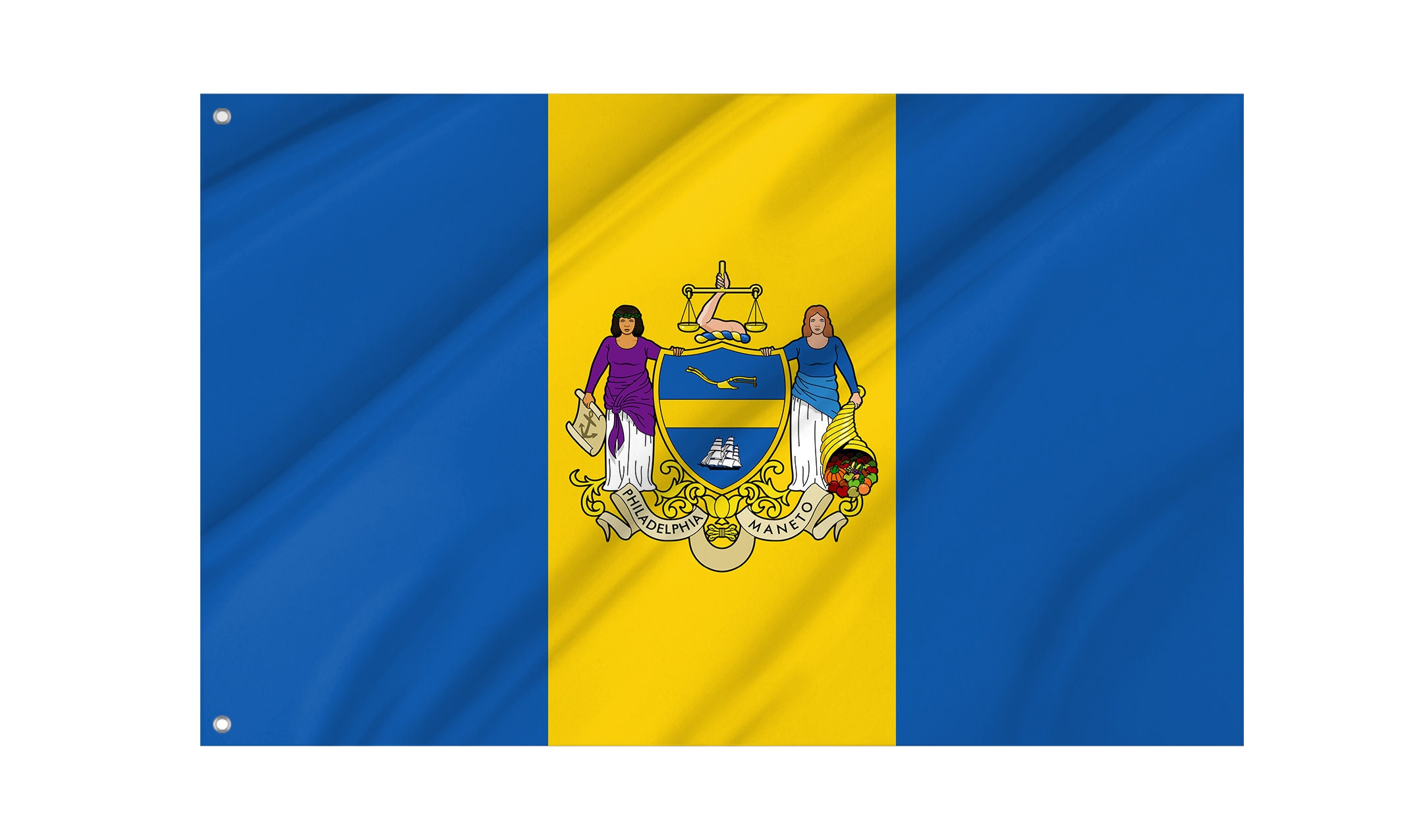 Philadelphia, Pennsylvania Flag, Unique Design Print, Double Seams ...
