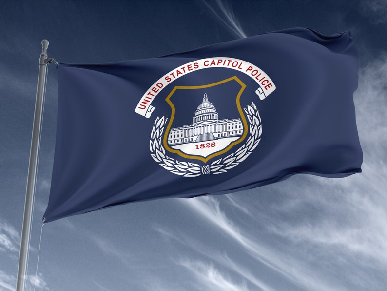 United States Capitol Police Flag, Unique Design Print, Double Seams ...