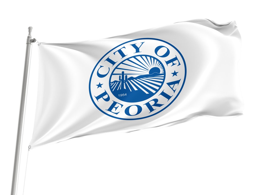 Peoria, Arizona 1954-2017 Flag, Unique Design Print, Double Seams ...