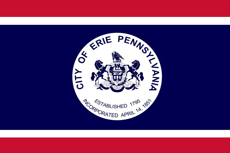 Erie, Pennsylvania Flag: Unique Design, Bright Colors (3x5ft) - Etsy