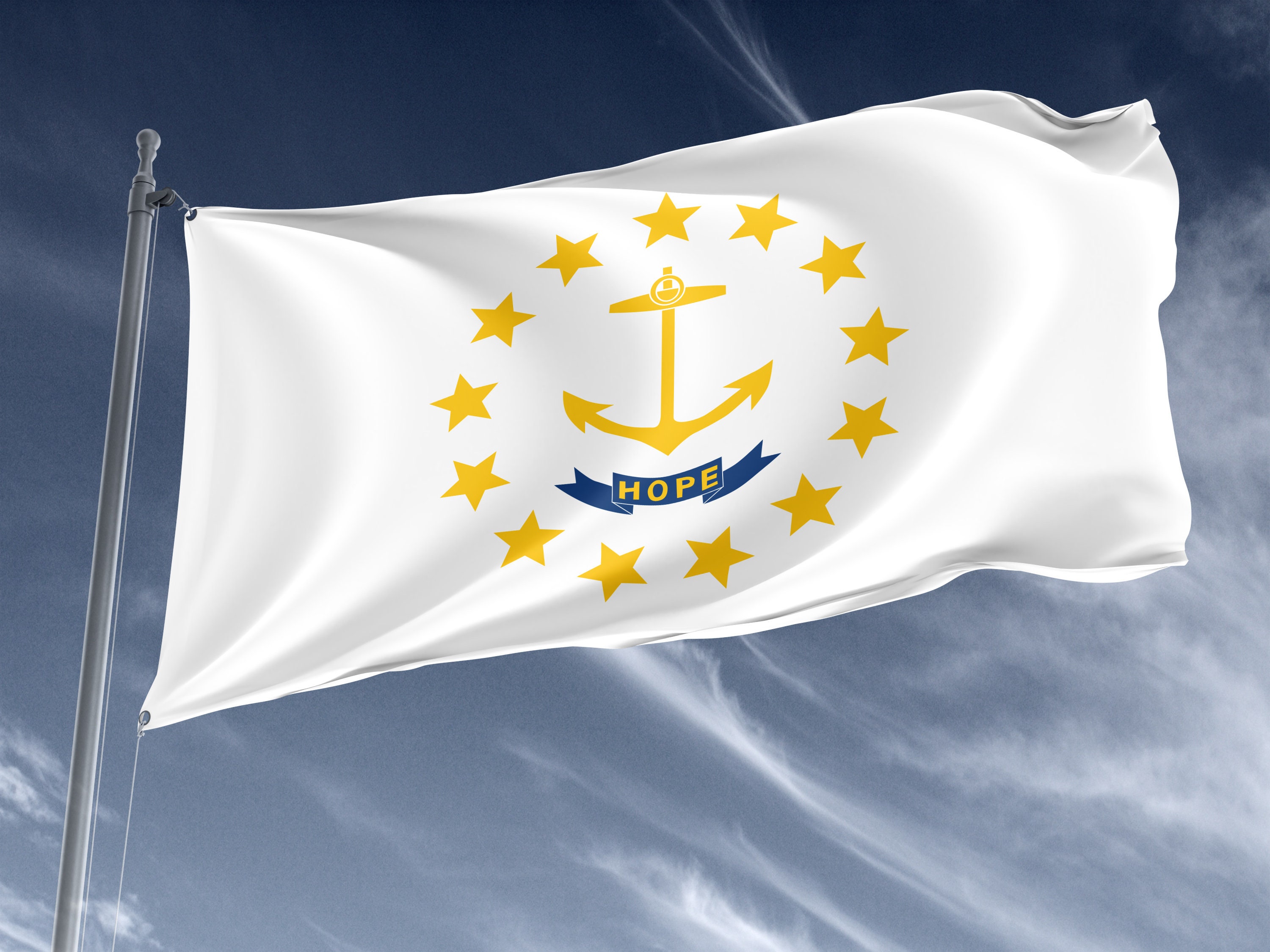 Rhode Island State Flag, Patriotic Flags, Unique Design Print, USA ...