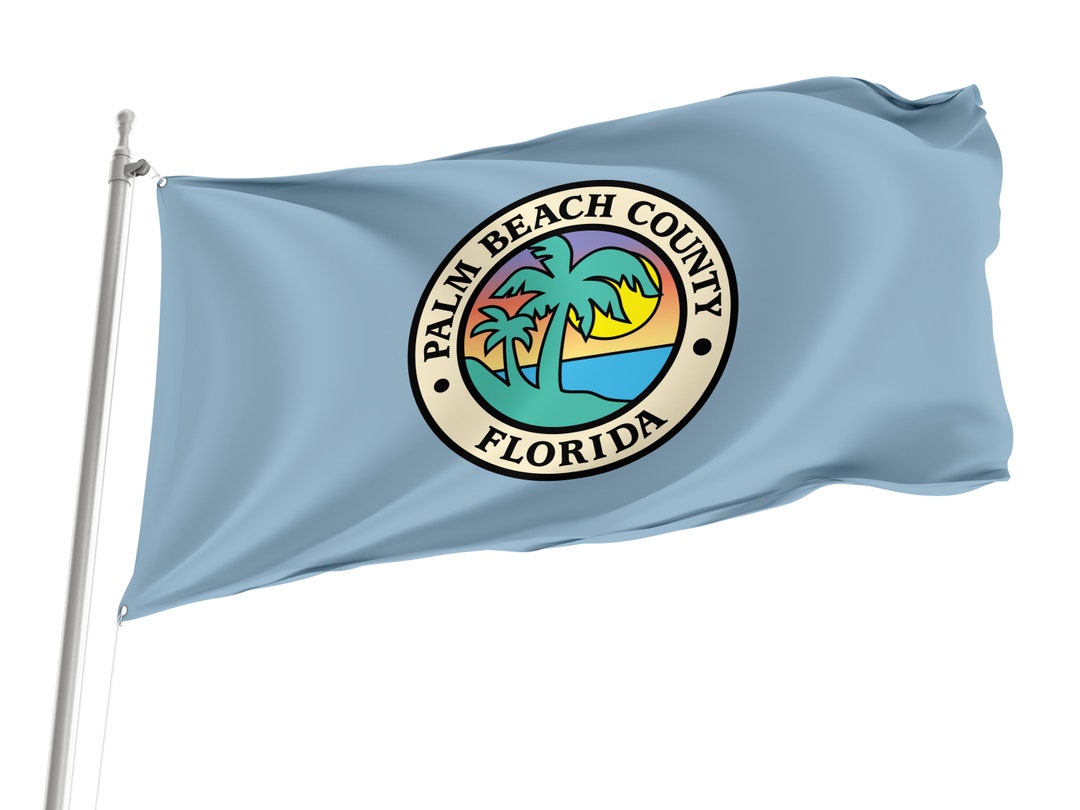 Palm Beach County, Florida Flag, Unique Design Print, Double Seams ...