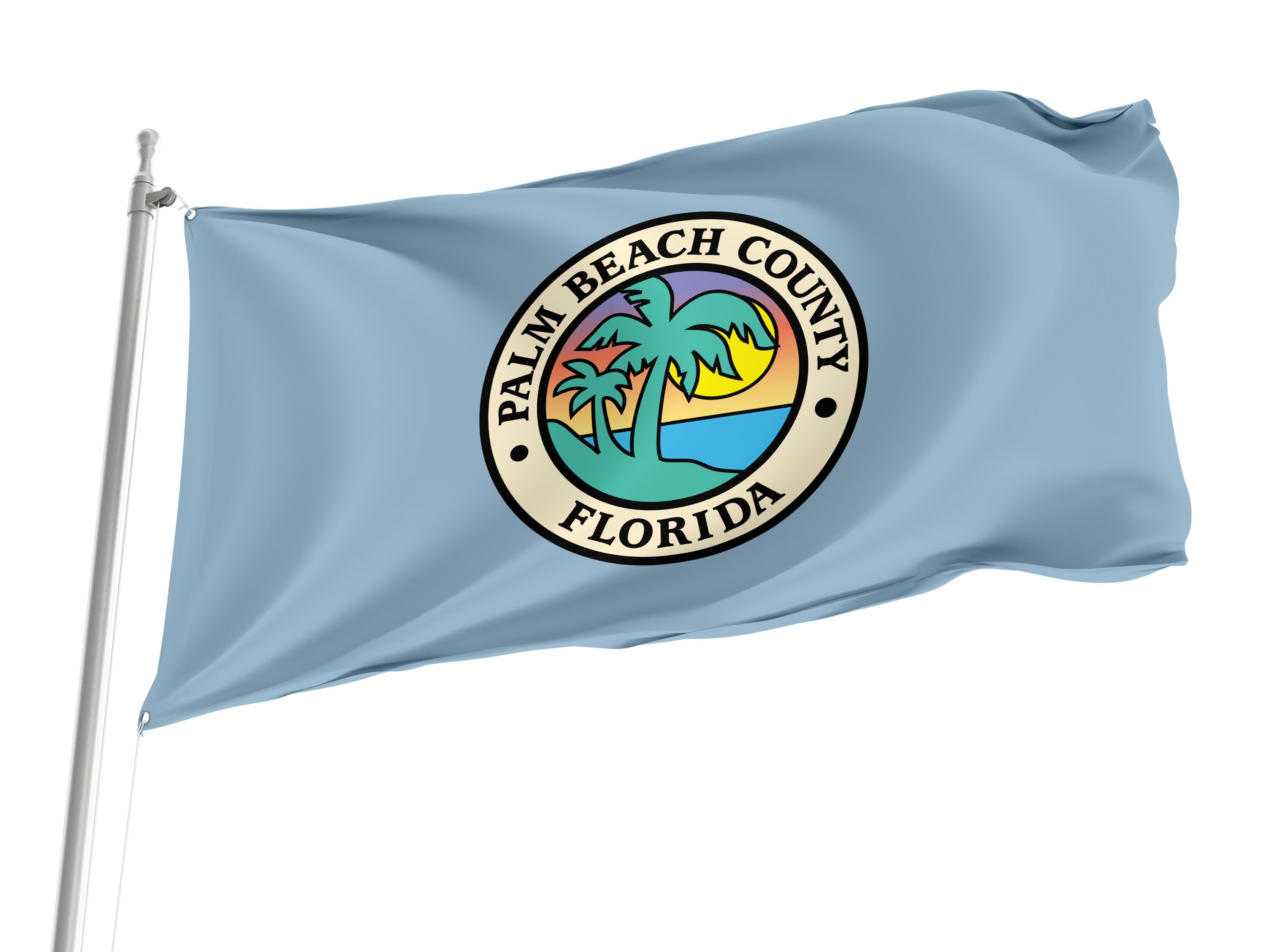 Palm Beach County, Florida Flag, Unique Design Print, Double Seams ...