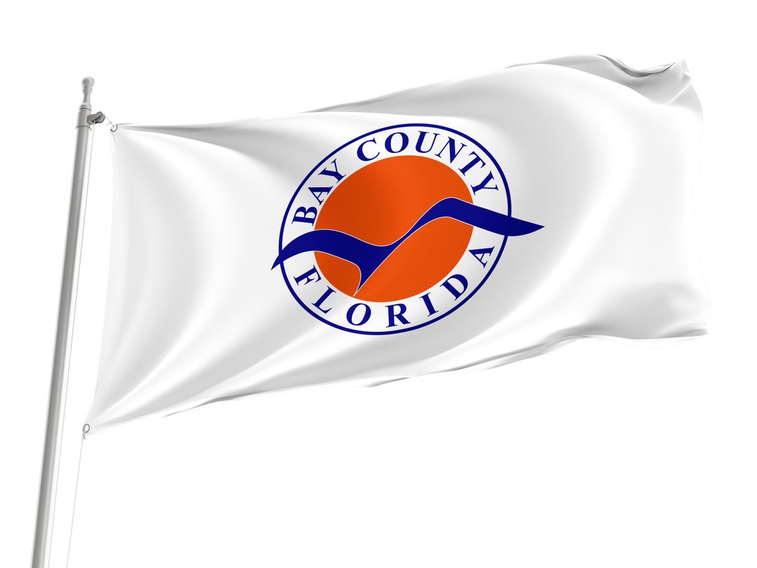 Bay County, Florida Flag, Unique Design Print, Double Seams, Bright ...